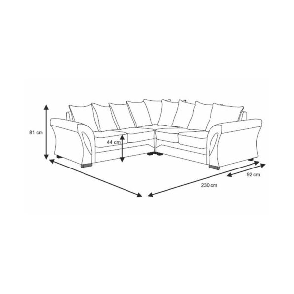Shannon Corner - 3 and 2 Seater Sofa Set - Tender Sleep Furniture