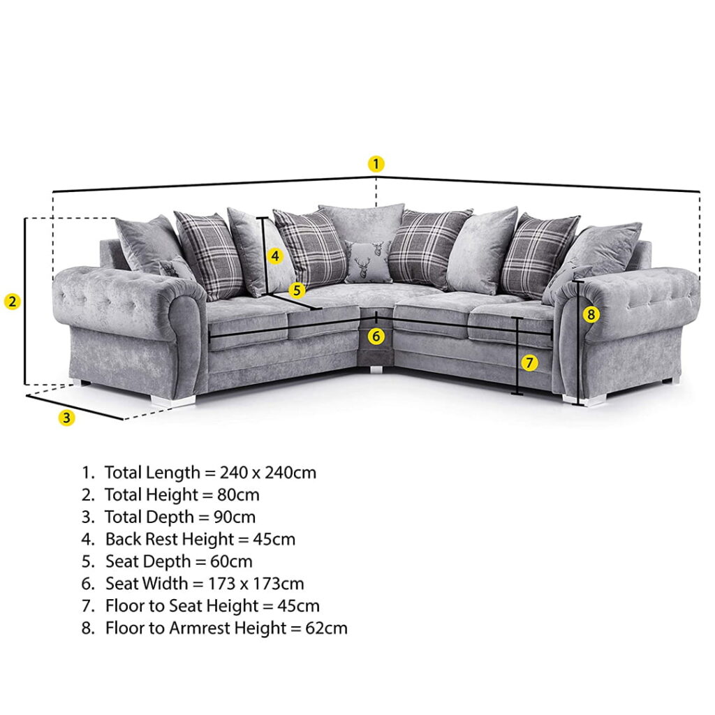 Verona Corner Sofa Elegant Comfort for Living Rooms|TenderSleep